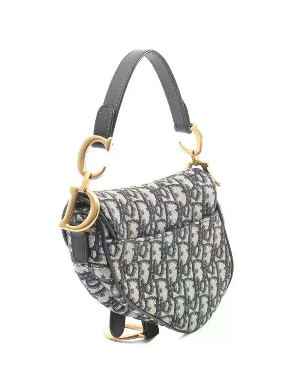Dior Oblique Jacquard Mini Saddle Shoulder Bag