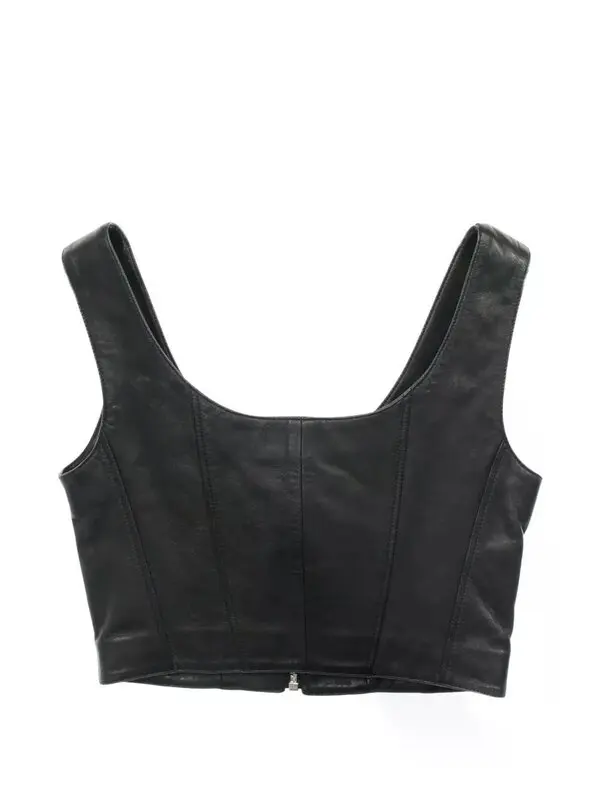 Dior Zip-up Leather Top