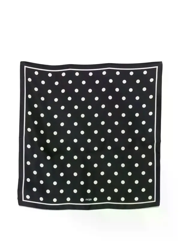 Maje Polka-dot Silk Scarf