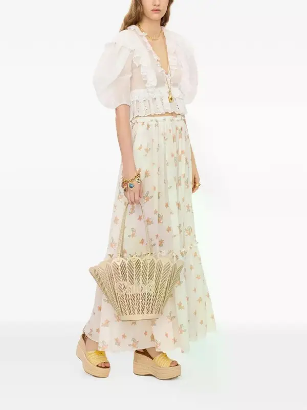 Chloé Soleil Cut-out Logo Debossed Tote Bag
