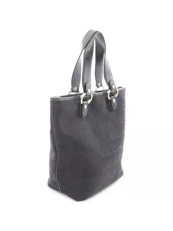 BVLGARI 2000s Logomania Canvas Tote Bag