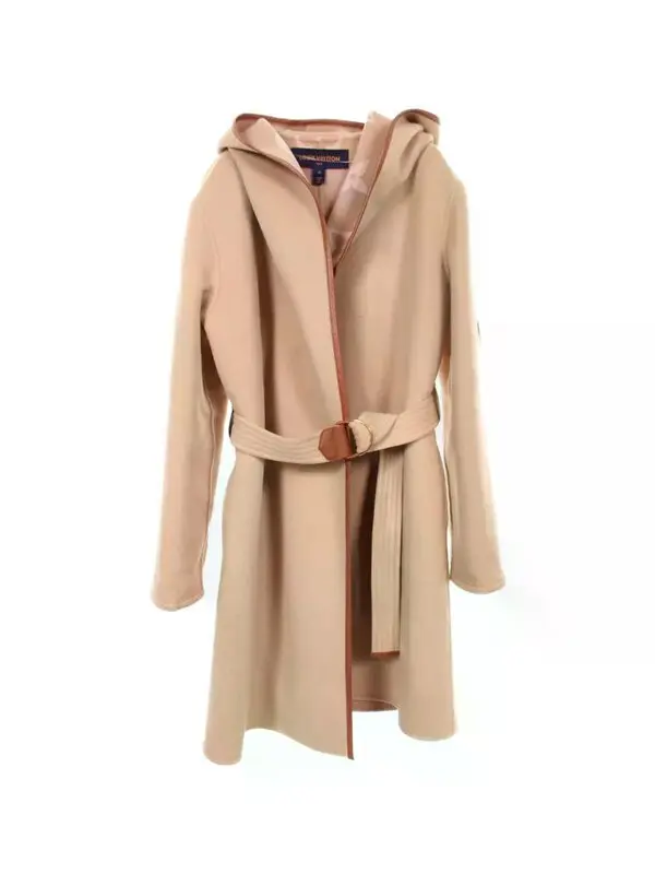 LOUIS VUITTON Giant Monogram Belted Coat - Neutrals