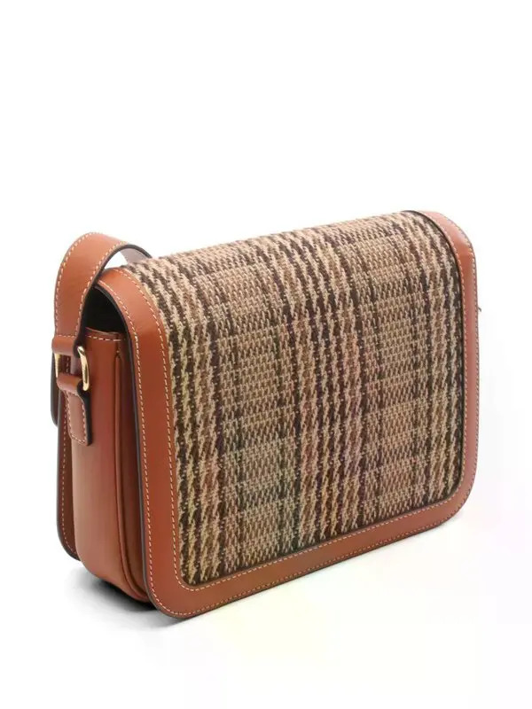 Celine Triomphe Tweed Shoulder Bag