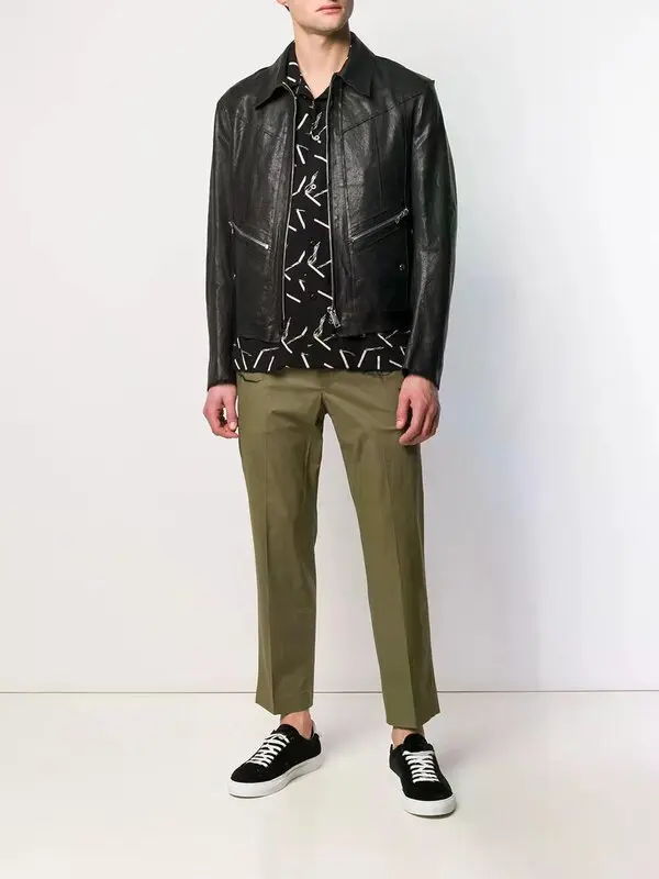 AL DUCA D’AOSTA 1902 Lambskin Zipped Leather Jacket
