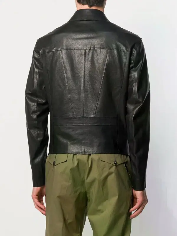 AL DUCA D’AOSTA 1902 Lambskin Zipped Leather Jacket