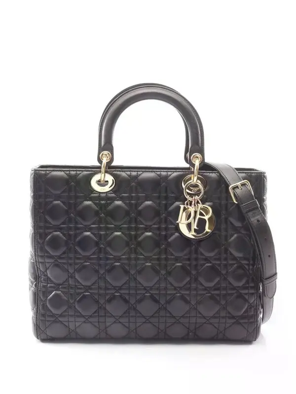 Dior Lady Cannage Handbag - Black