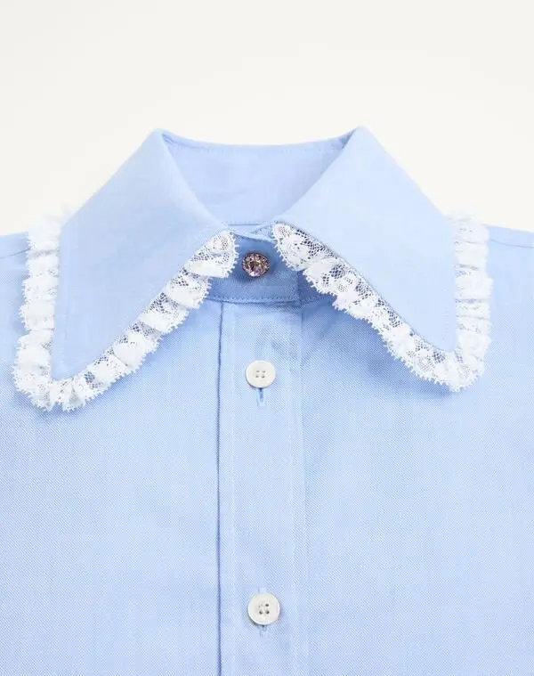 Valentino Garavani Oxford Shirt With Lace Detail