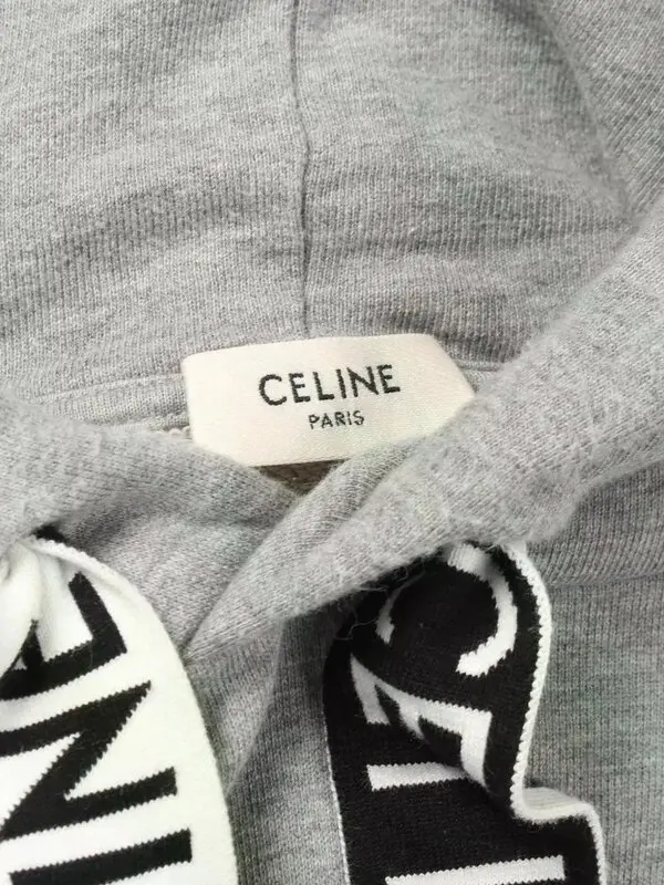 Celine Logo Drawstring Hoodie