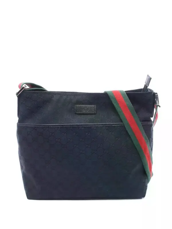 Gucci Gg Supreme Canvas Sherry Line Shoulder Bag - Blue