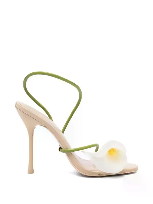 Cult Gaia Cassidy Floral-detail Sandals - Neutrals
