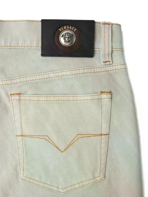 Versace Tapered Jeans With Medusa Hardware