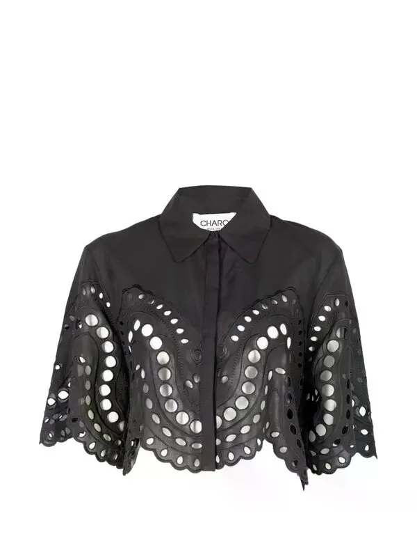 Charo Ruiz Ibiza Storm Cut-out Blouse - Black