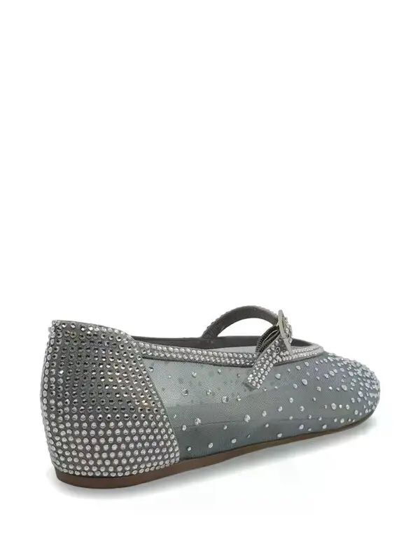 LE SILLA Gilda Crystal-embellished Mesh Ballet Flats