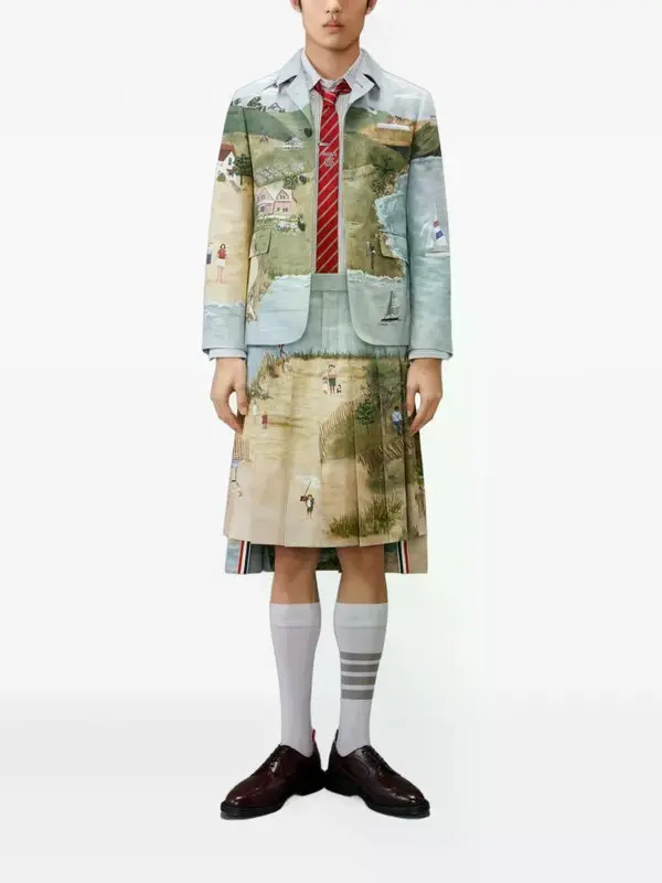 Thom Browne Nantucket Scenic Unconstructed Sportcoat - Blue