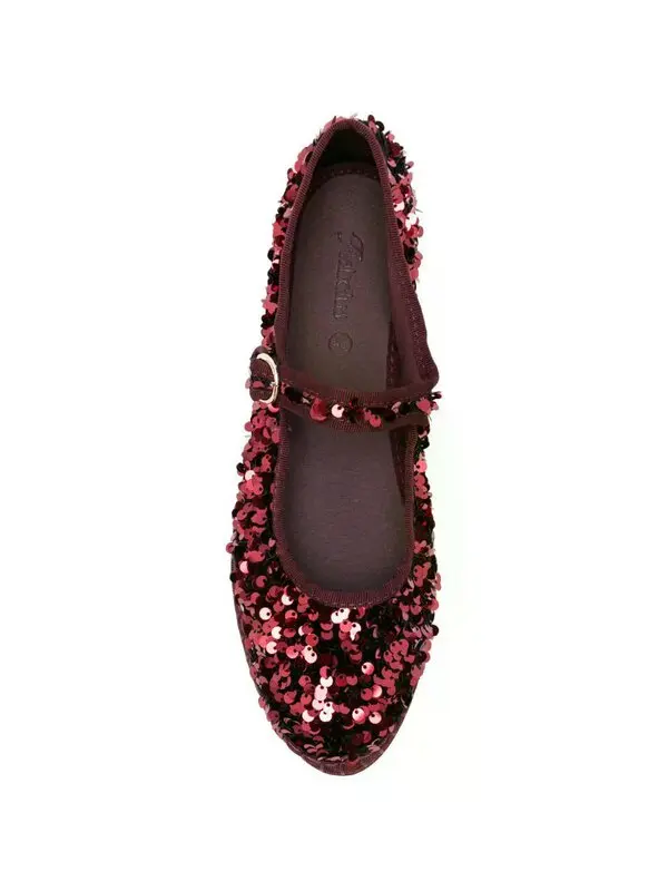 FLABELUS Sequin-embellished Ballet Flats