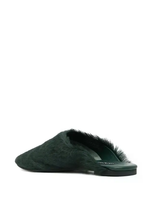 Senso Caelan Pony-hair Mules - Green