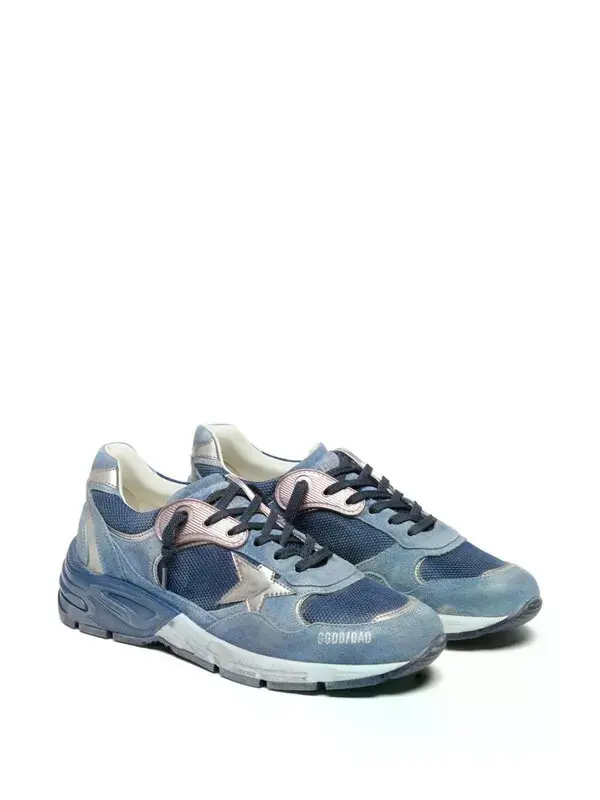 GOLDEN GOOSE Dad-star Suede And Leather Sneakers - Blue