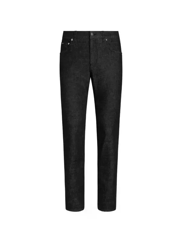 Dolce & Gabbana Logo Plaque Jeans - Black