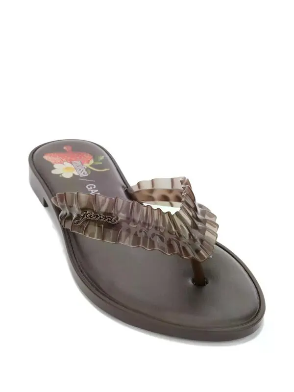 GANNI X Melissa Ruffled-strap Flip-flops