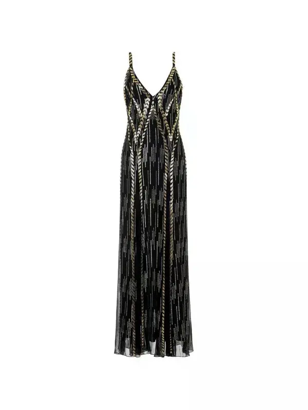 TEMPERLEY LONDON Viola Sequin-embellished Maxi Dress - Black