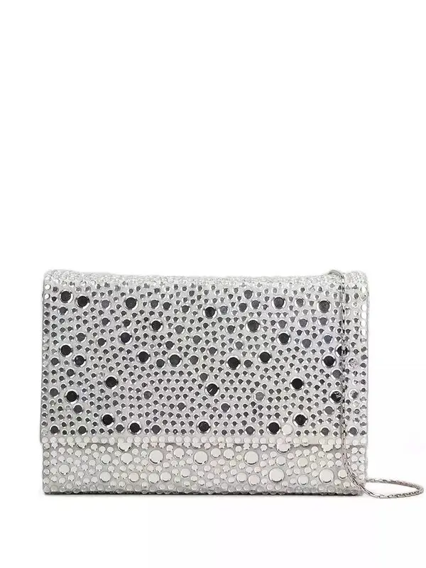 TWENTY FOURHAITCH Barceloneta Crystal-embellished Clutch Bag - Silver