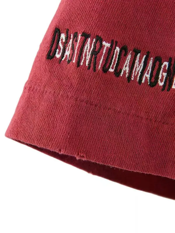 SAINT MXXXXXX Distressed Graphic-print T-shirt