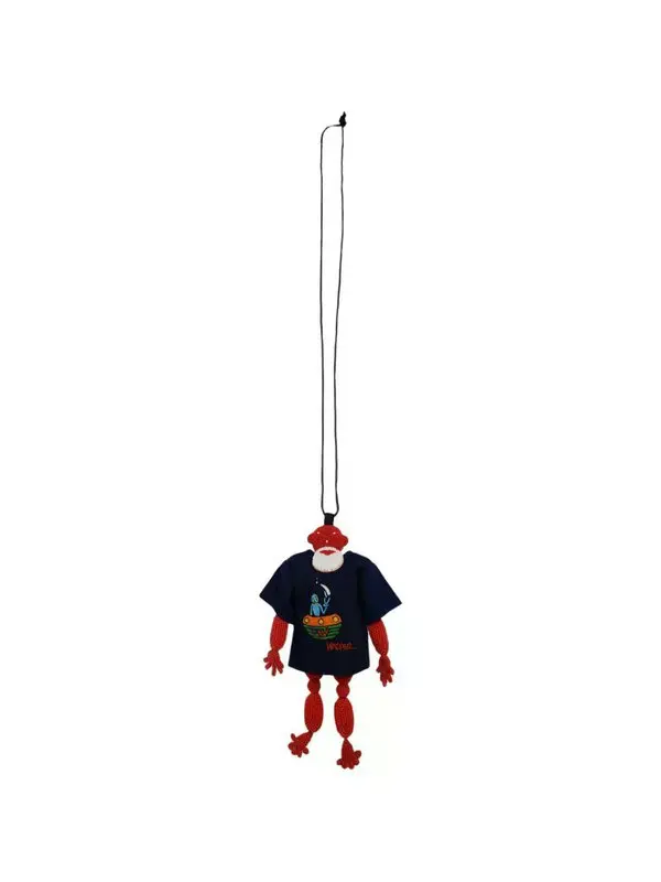 WALTER VAN BEIRENDONCK Beaded Doll Pendant Necklace - Red