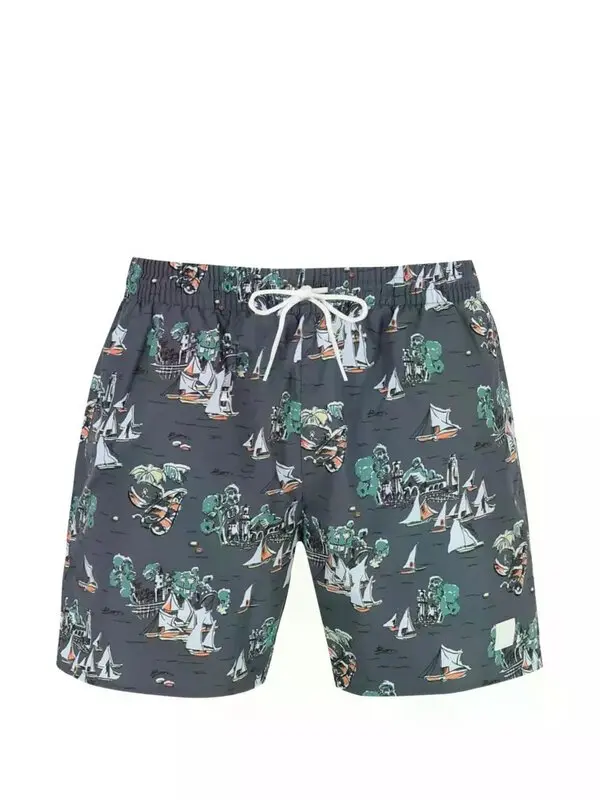 BOSS Printed Piranha Swim Shorts