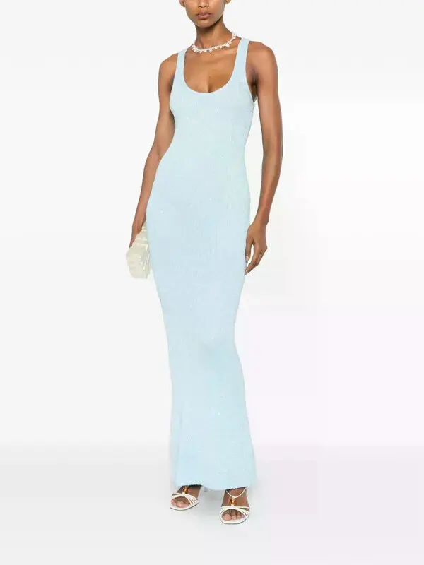 ASTA RESORT Ana Sequin Embellished Maxi Dress - Blue