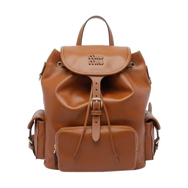 Miu Miu Calf Leather Backpack - Brown