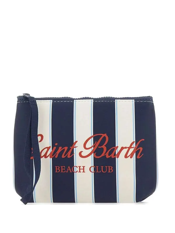 MC2 SAINT BARTH Aline Striped Scuba Pouch