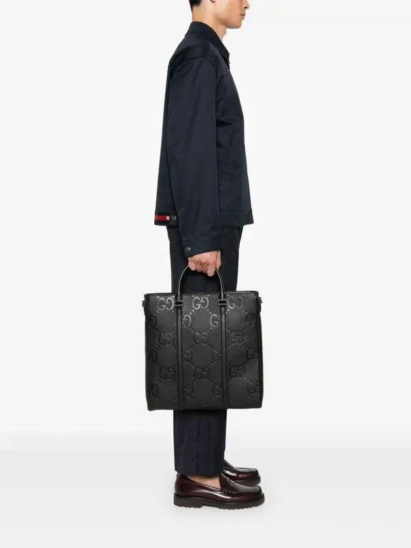Gucci Gg Supreme Embossed Leather Tote Bag