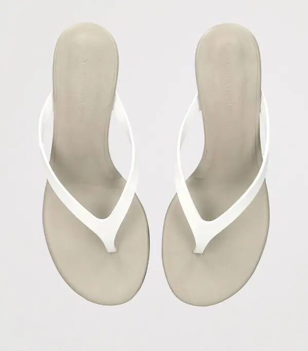 Christopher Esber Leather Scala Wedge Sandals - White
