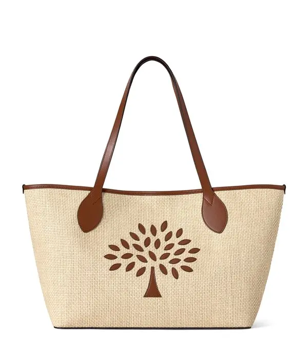 Mulberry Small Raffia Tree Tote Bag - Neutral