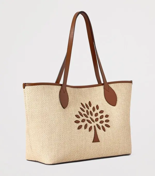 Mulberry Small Raffia Tree Tote Bag - Neutral