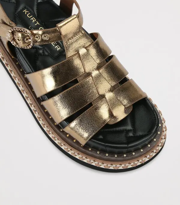 Kurt Geiger Metallic Leather Orson Sandals