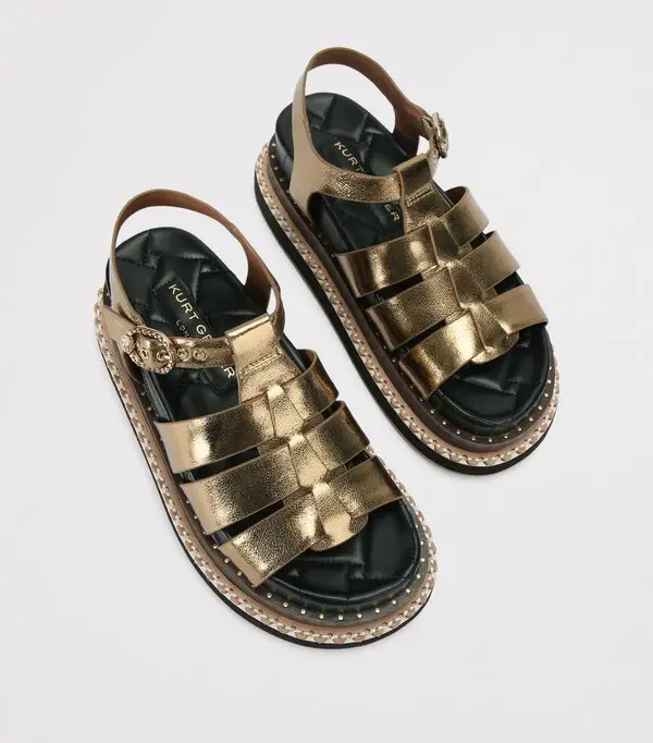 Kurt Geiger Metallic Leather Orson Sandals