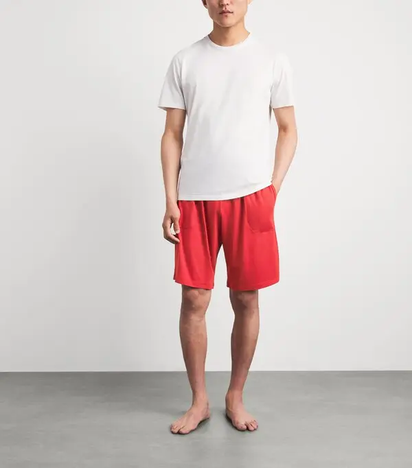 Derek Rose Micromodal Basel Sweatshorts - Red
