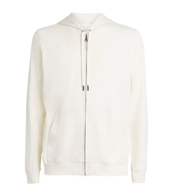 Derek Rose Micromodal Full Zip Hoodie - Neutral