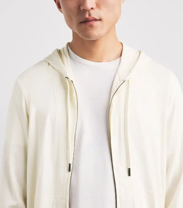 Derek Rose Micromodal Full Zip Hoodie - Neutral