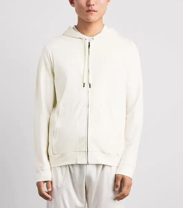 Derek Rose Micromodal Full Zip Hoodie - Neutral