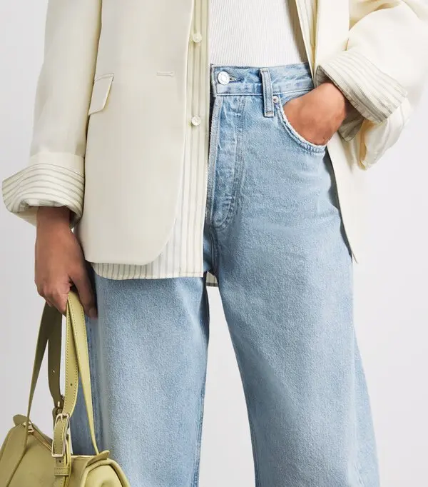 AGOLDE Luna Pierced Tapered Jeans - Blue