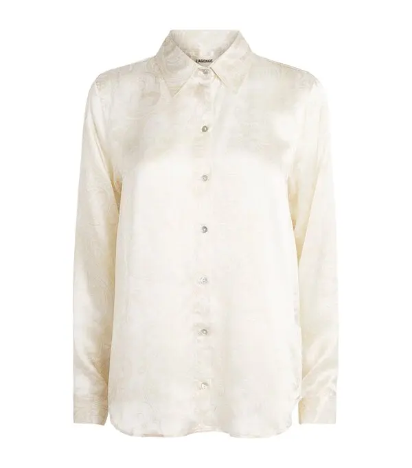 L'Agence Silk Paisley Print Shirt