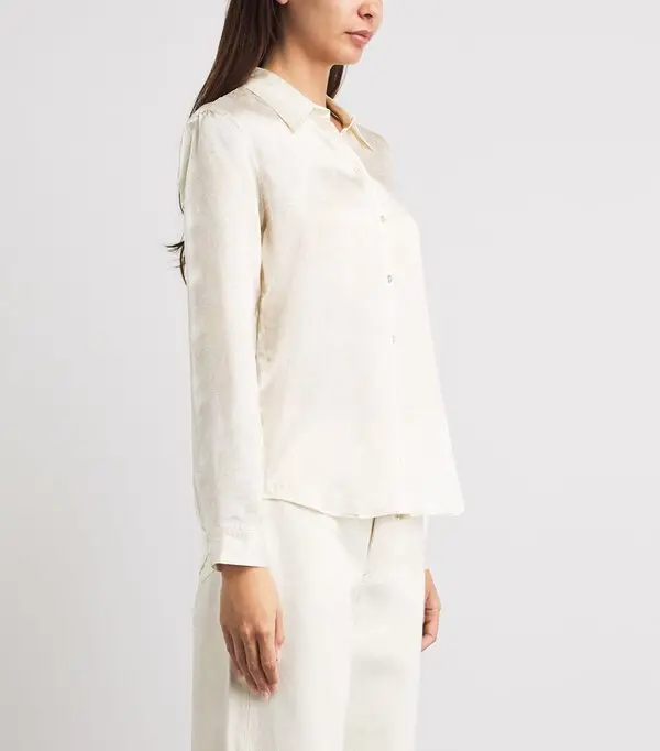 L'Agence Silk Paisley Print Shirt