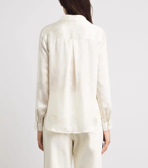 L'Agence Silk Paisley Print Shirt