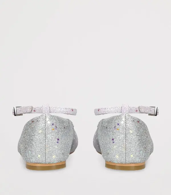 ARUNA SETH Glitter Angelina Ballet Flats With Butterfly Embellishment