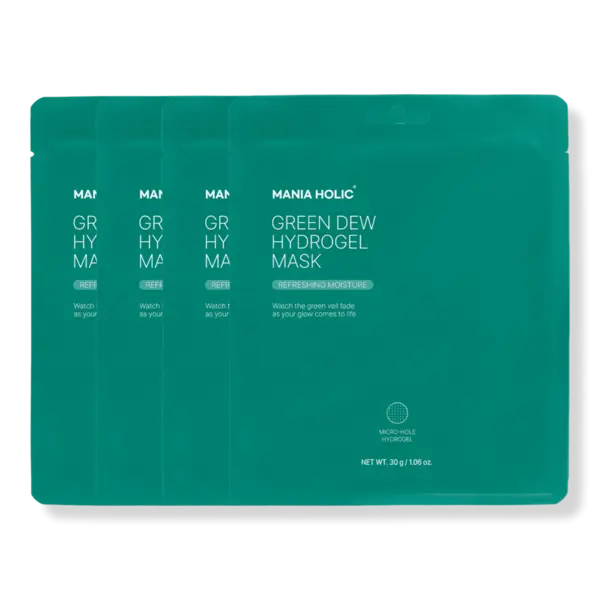 MANIA HOLIC Green Dew Hydrogel Mask Set With Cica & Neem Leaf