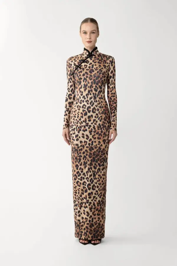 SAU LEE Irene Print Maxi Dress