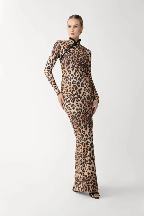 SAU LEE Irene Print Maxi Dress