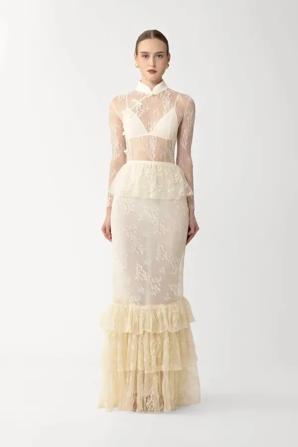SAU LEE Rosie Lace Skirt